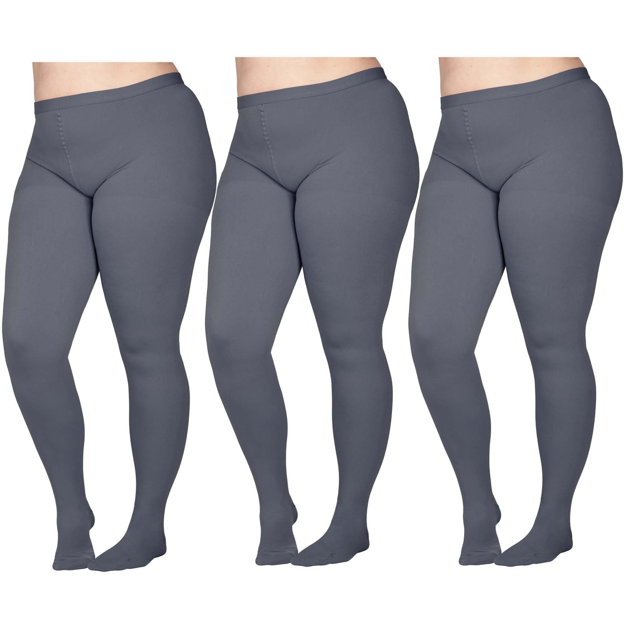 (3 Packs) Made in USA - Women Compression Pantyhose 20-30mmHg Gray, 2X ...