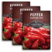 2 Packs Big Red Pepper Seeds - Non-GMO Heirloom Full Sun Annual ...