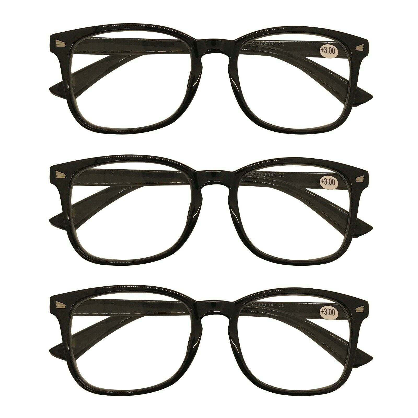 3 Packs Mens Womens Oval Round Frame Reading Glasses Blue Light ...