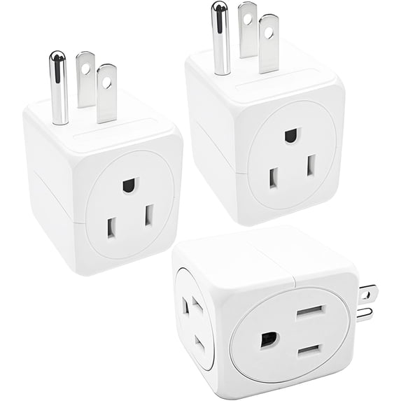 3 Packs Multi Plug Outlets Extender - Electrical Wall Splitter 3 Outlet ...