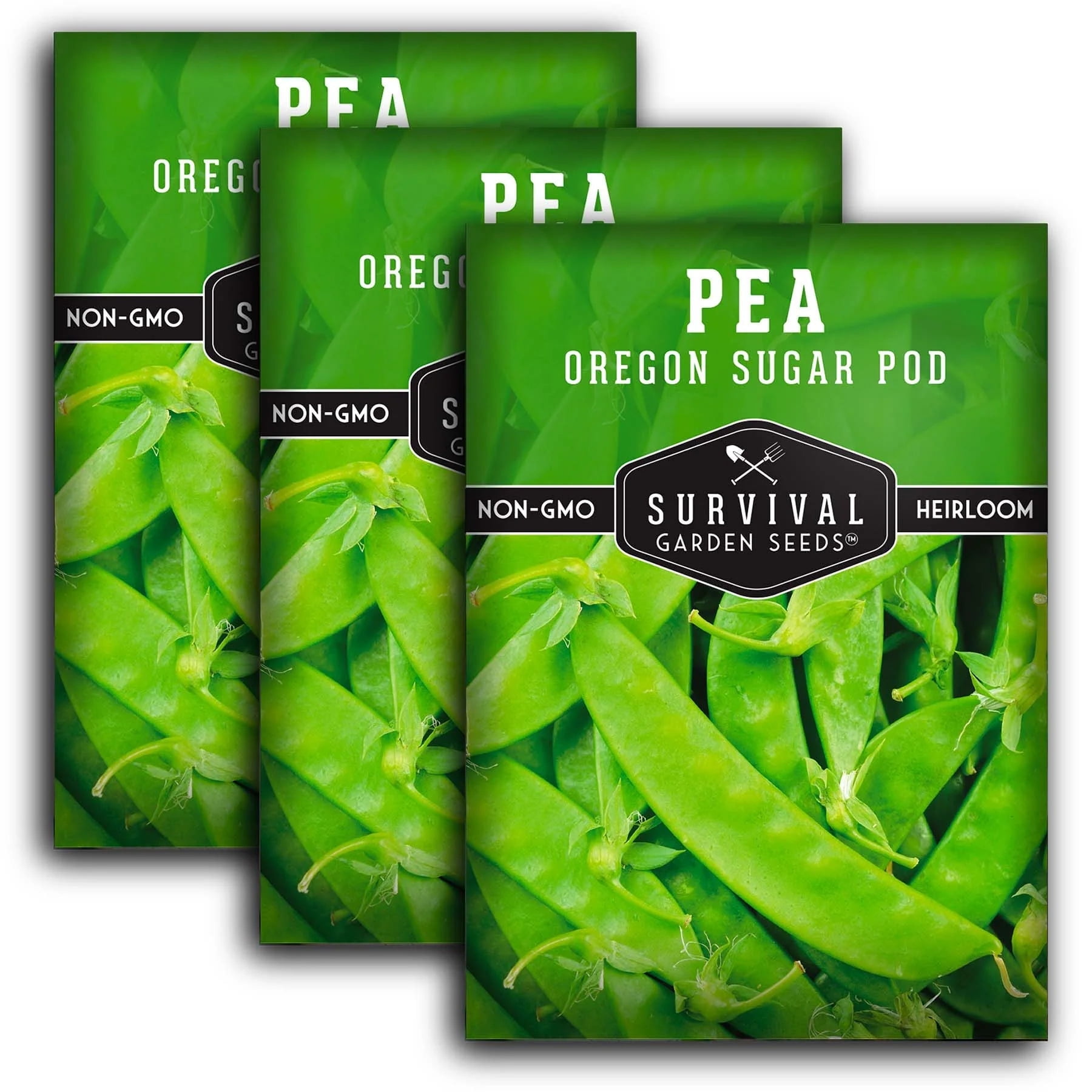 3 Packs Oregon Sugar Pod II Pea Seed - Non-GMO Heirloom Full Sun Annual ...