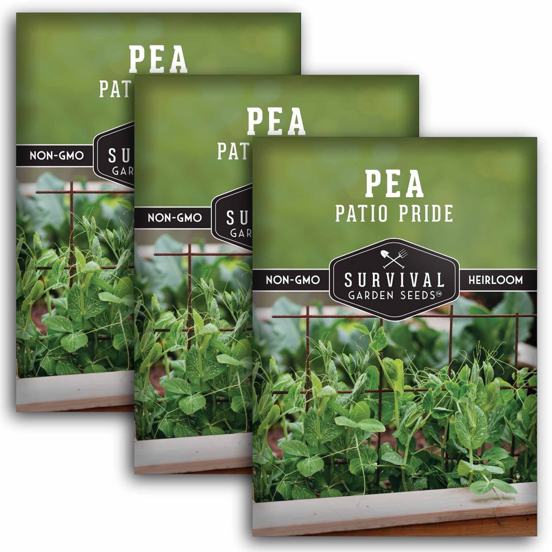 3 packs Patio Pride Peas Seed - Sweet Early Peas - Annual Vegetable ...