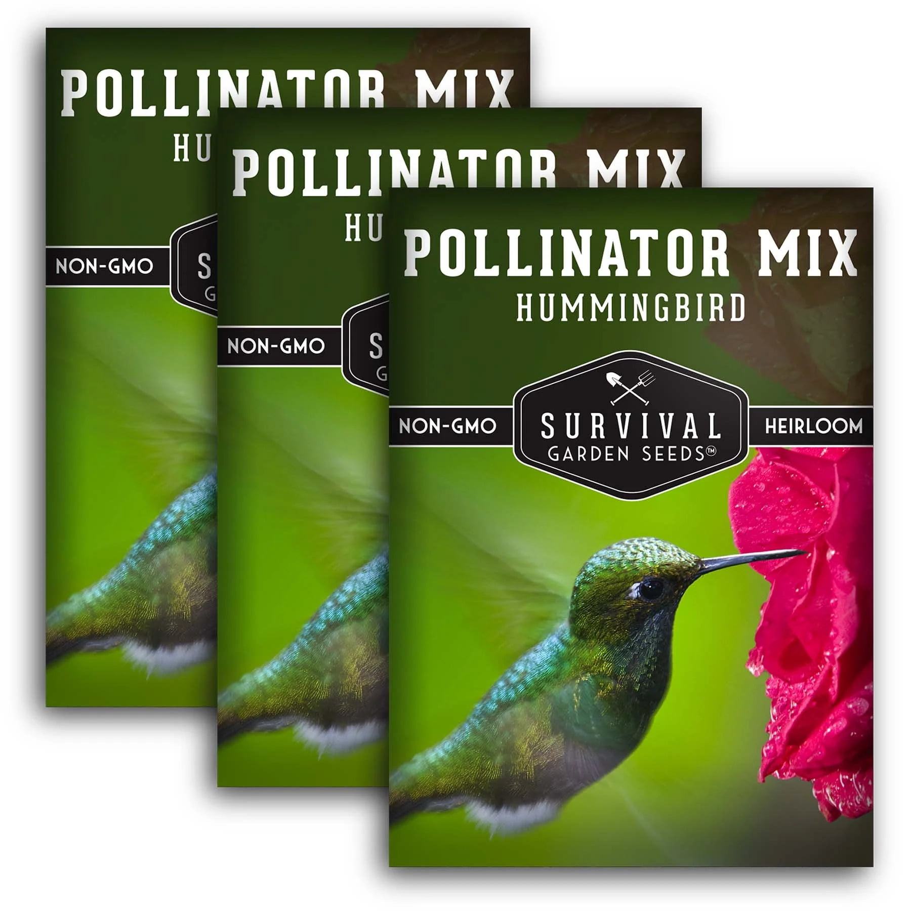 3 Packs Pollinator Mix - Seeds for Hummingbird - Heirloom Flowers ...