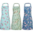 3 Packs Pottery Apron Split Leg, Cross Back Strap Adjustable Floral ...