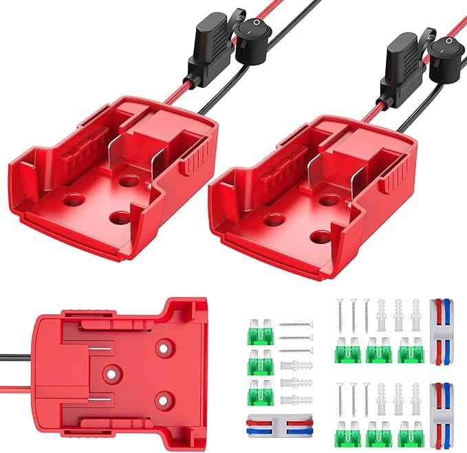 3 Packs Power Wheels Adapter for Milwaukee M18 Battery Adapter Power ...