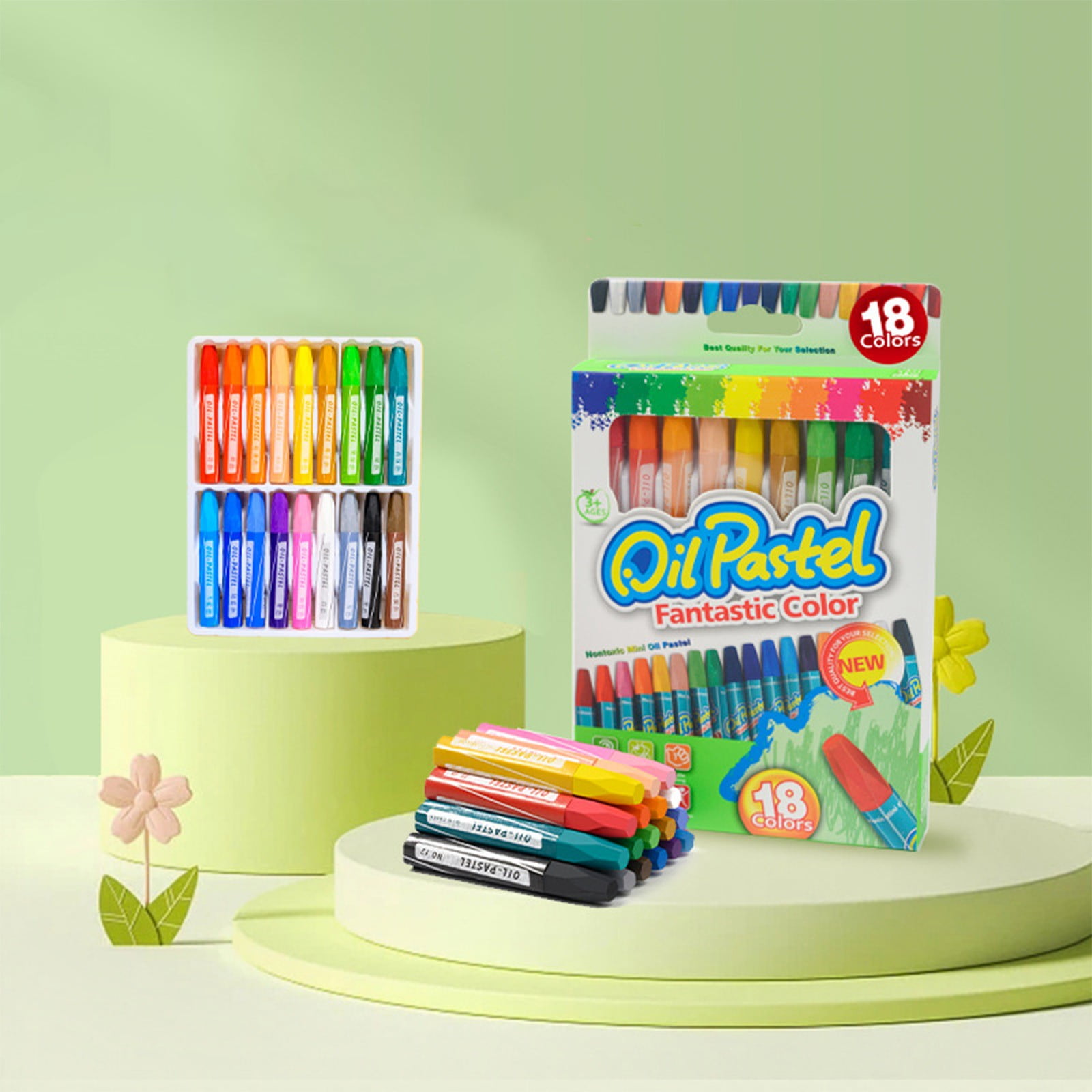 3 Packs Professional Oil Pastels Set, Hexagon Art Drawing Sticks for ...