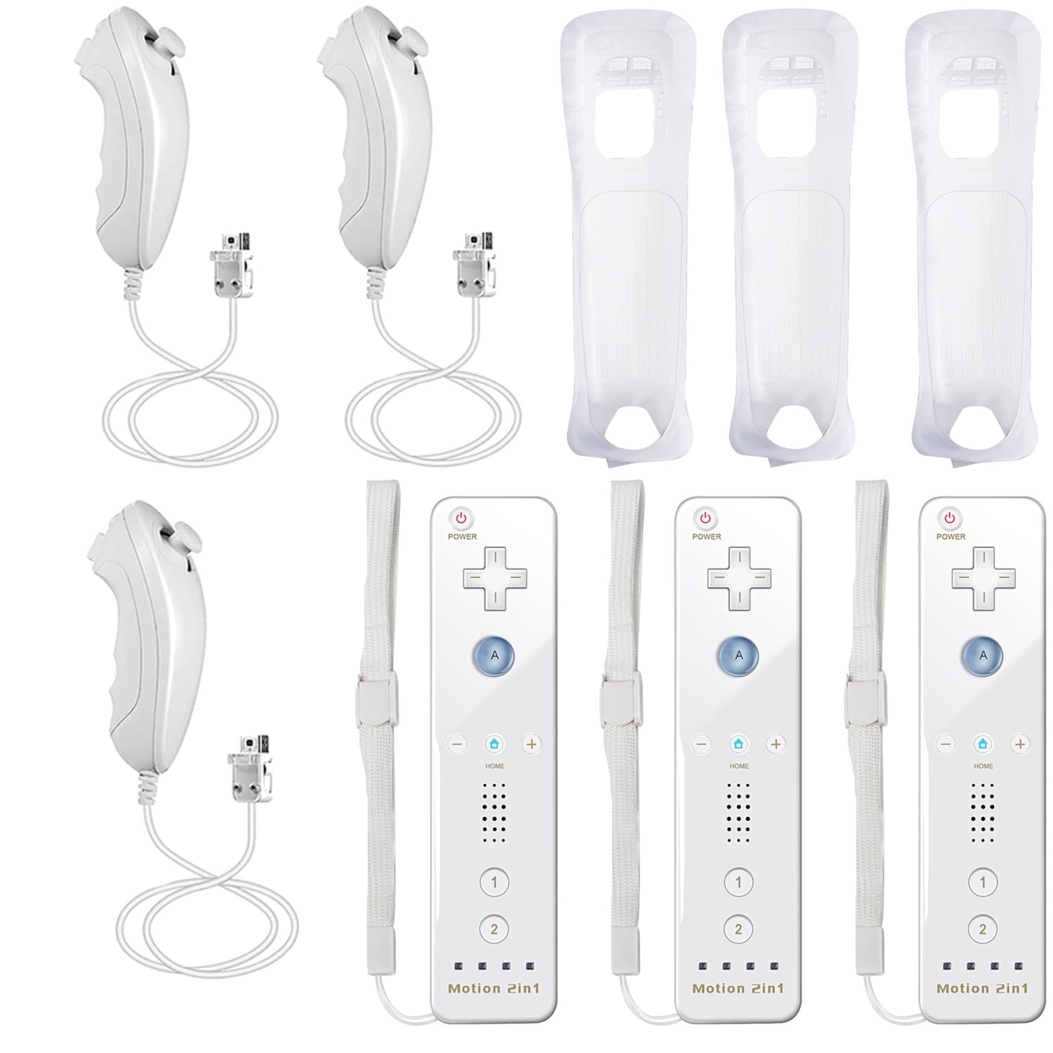 3 Packs Remote Controller for Wii, Built-in Motion Plus Remote ...