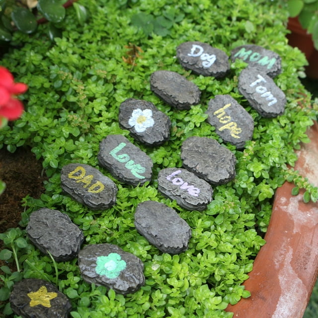 3 Packs Resin Paving Stones 20pcs Lightweight Decorative Rocks for ...