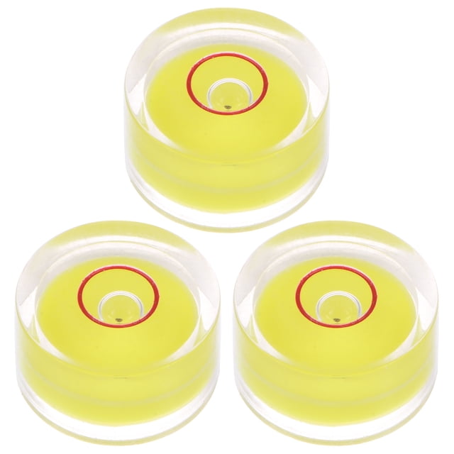 3 Packs Round Bubble Level 15x8mm Mini Circular Bullseye Spirit Levels ...