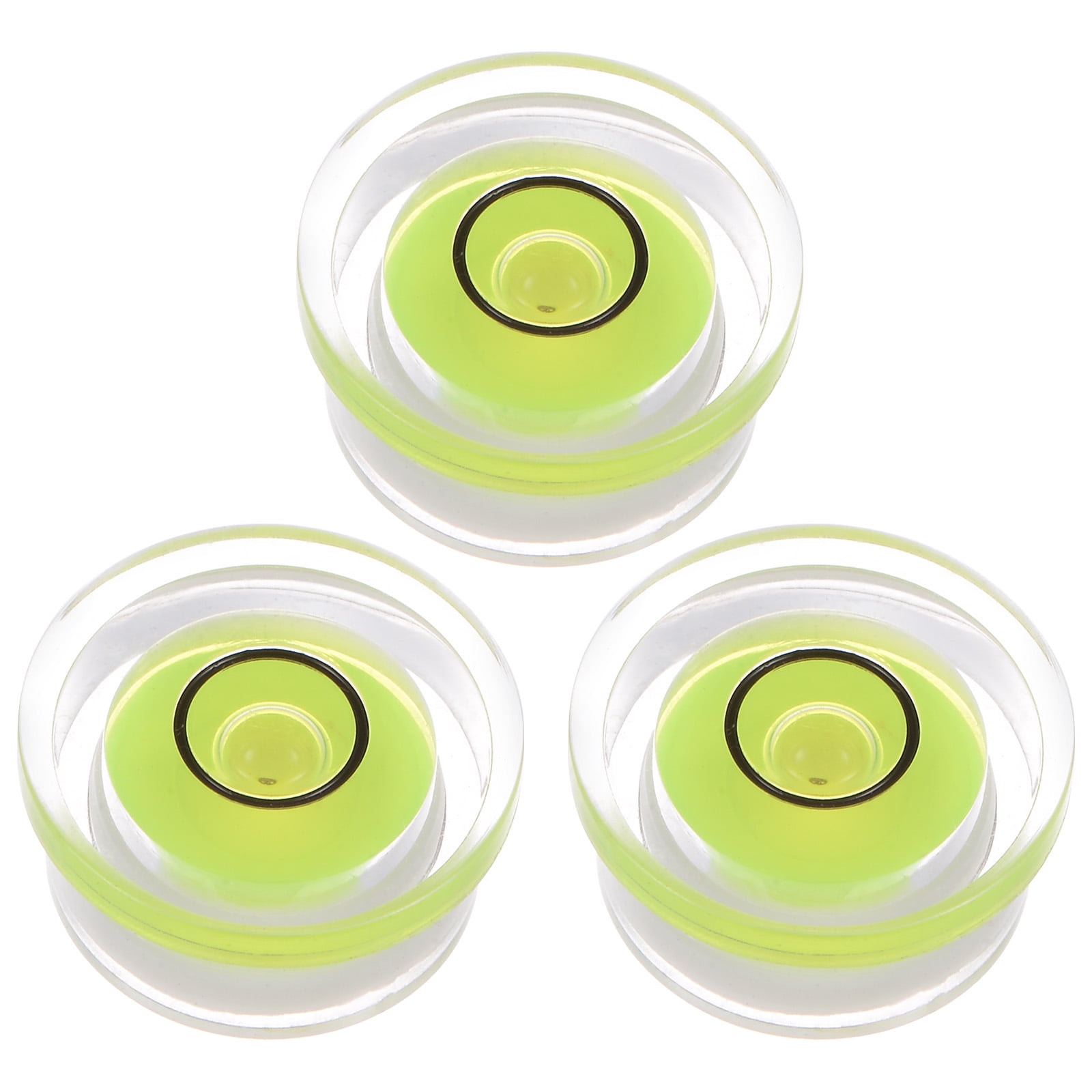 3 Packs Round Bubble Level 16x7.5mm Mini Circular Bullseye Spirit ...
