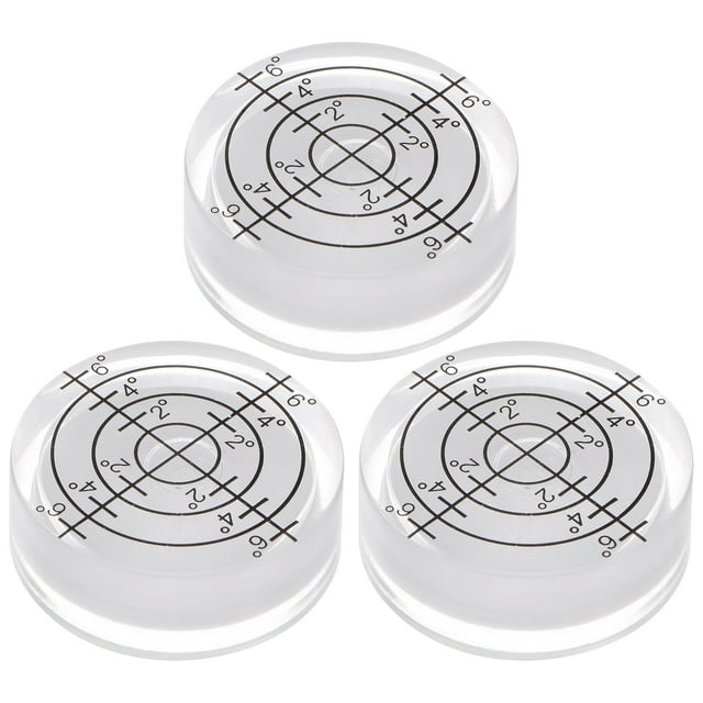 3 Packs Round Bubble Level 32x12mm Mini Circular Bullseye Spirit Levels ...