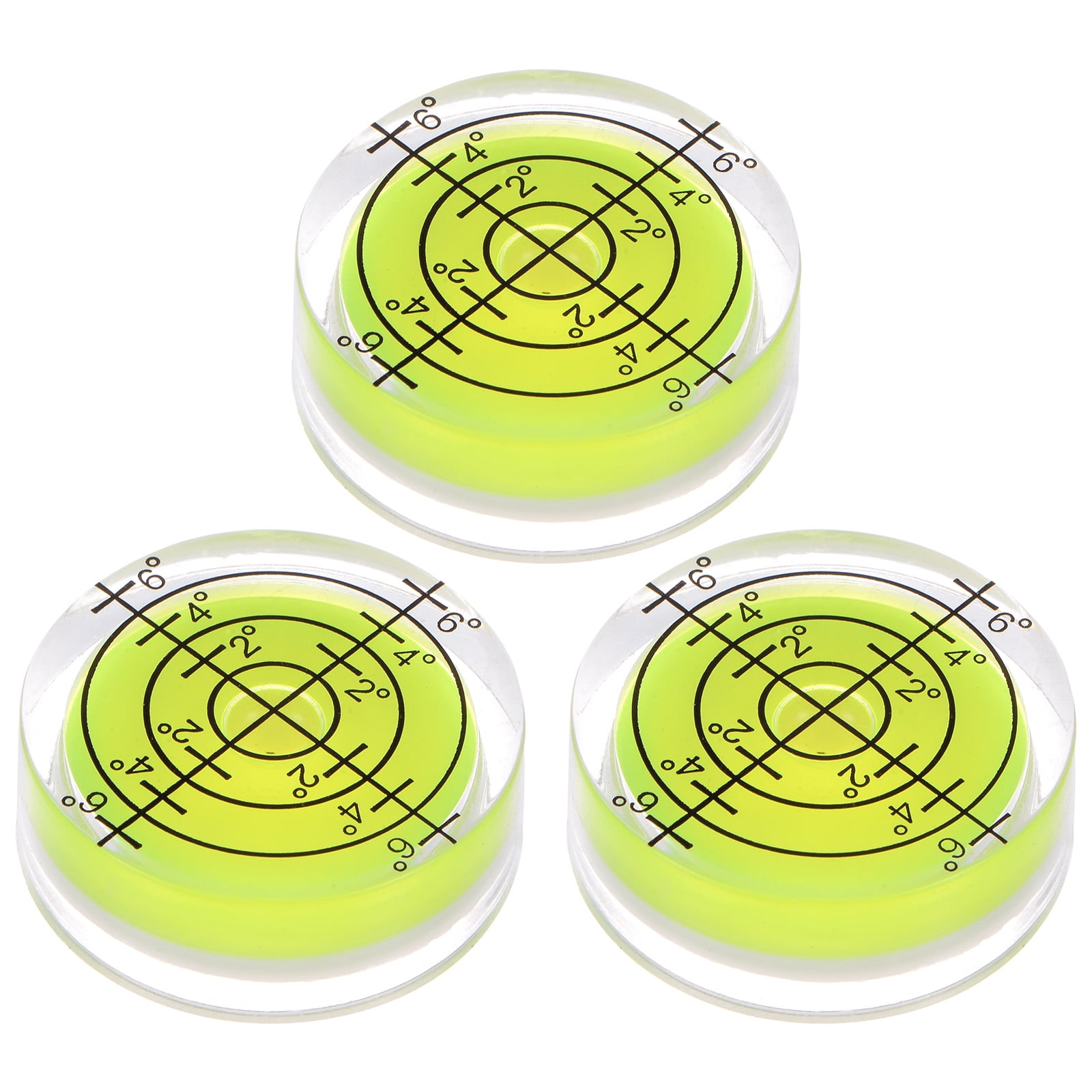 3 Packs Round Bubble Level 32x12mm Mini Circular Bullseye Spirit Levels ...