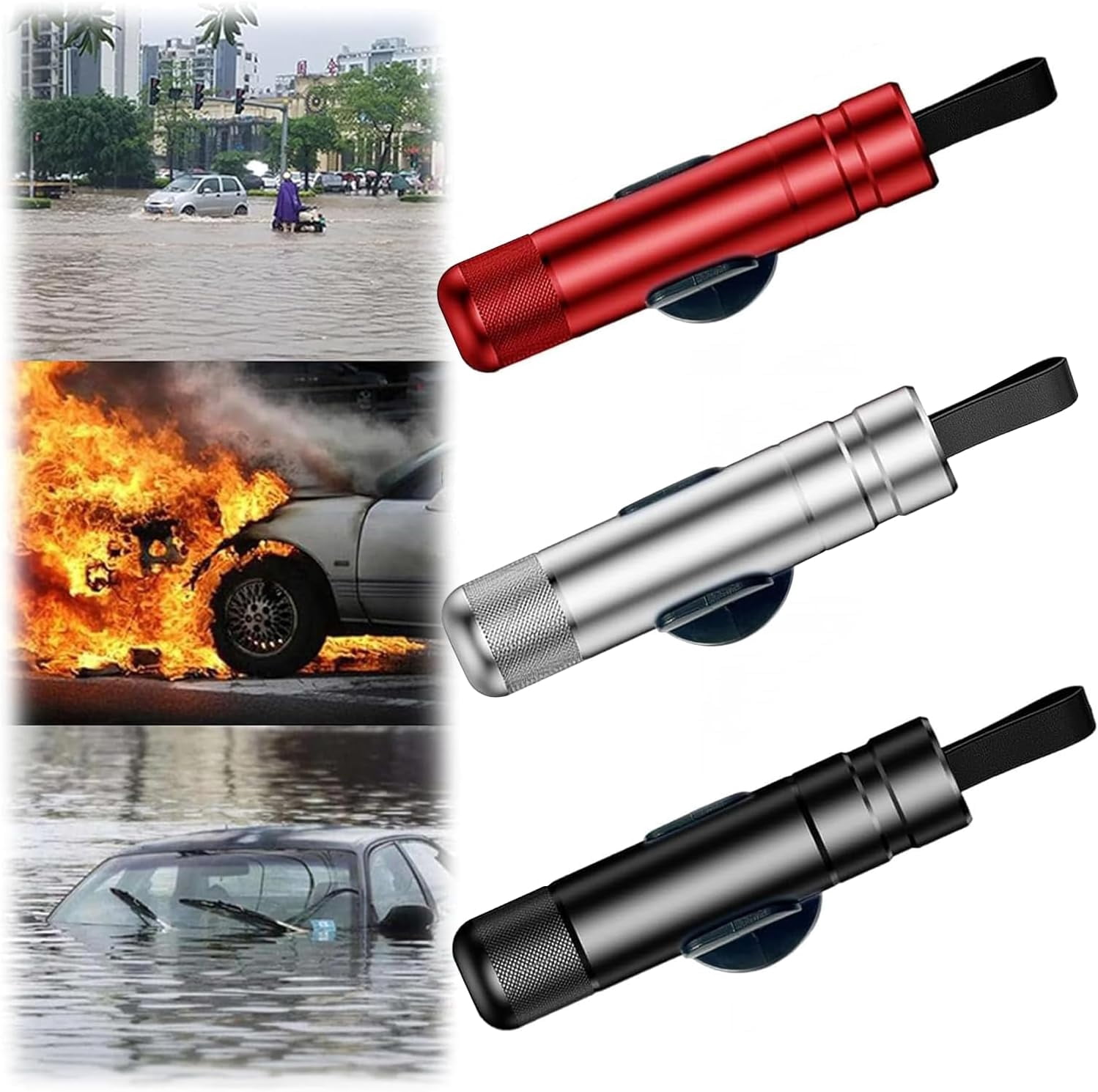 3 Packs SafeHammer Window Breaker Seatbelt Cutter, 2025 Upgraded Safe ...