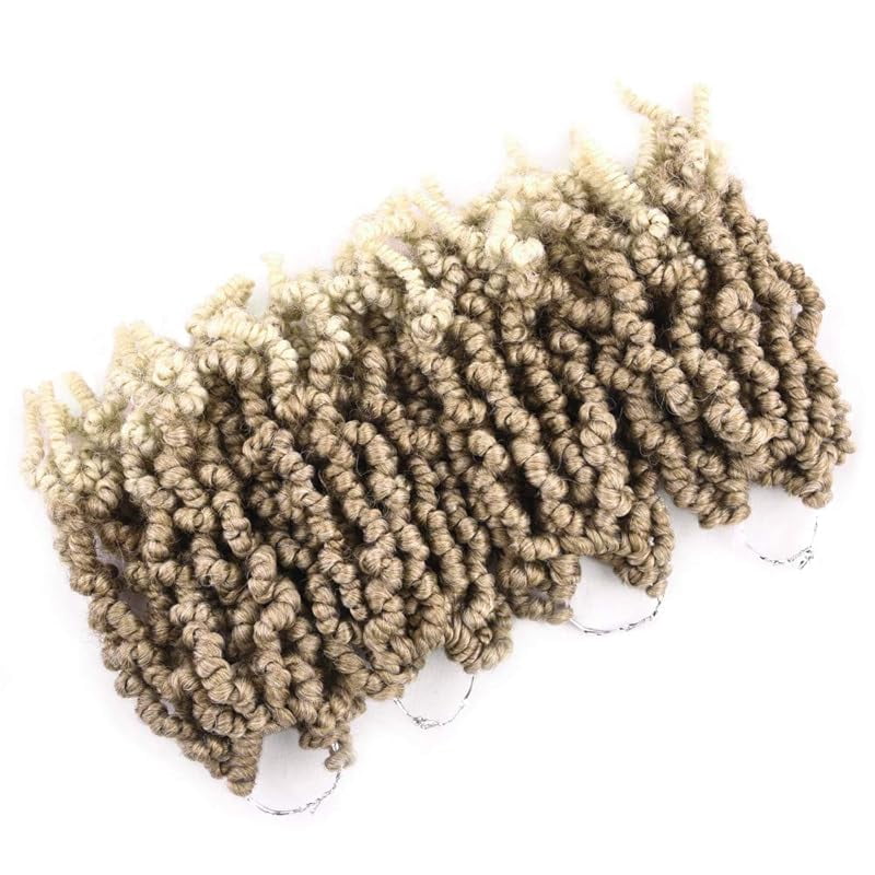 3 Packs Short Curly Spring Pre-twisted Braids Synthetic Crochet Hair ...