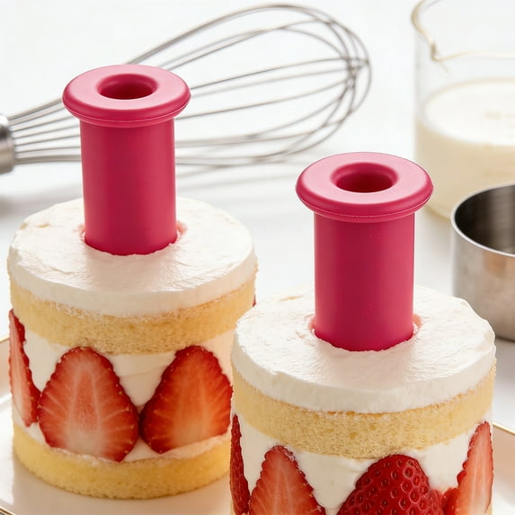 3 Packs Silicone Round Hole Cutter Set for Baking, Reusable Pastry ...