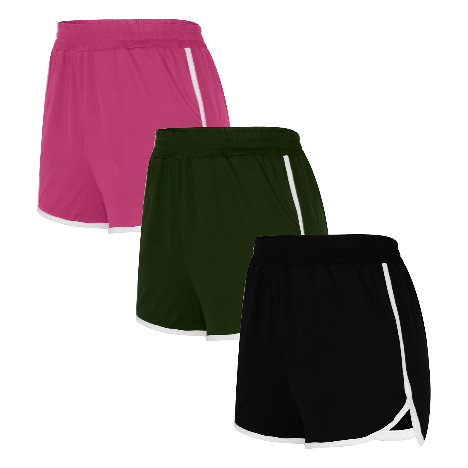 3 Packs Soft Comfy Booty Workout shorts Breathable Lounge Dolphin ...