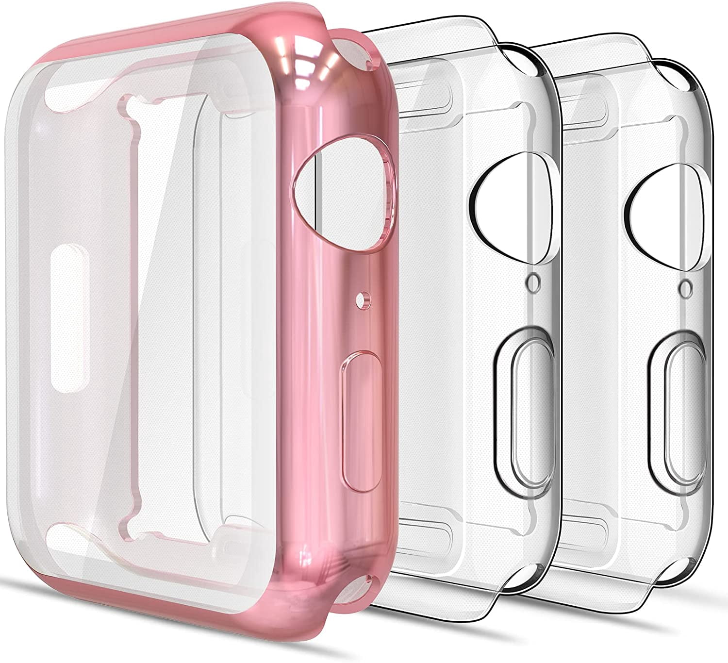 3-Packs Soft Plated Case Screen Protector Compatible with Apple Watch ...