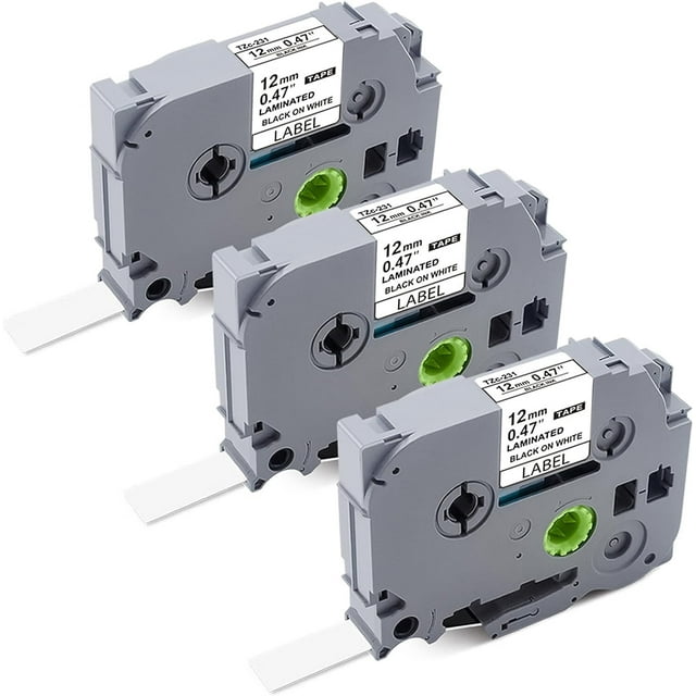 3 Packs TZE Tape Compatible with Brother P-Touch Label Maker Tape ...