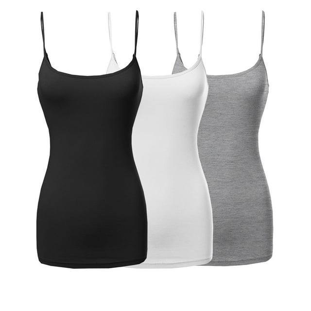 3 Packs - TheLovely Womens & Plus Sizes Basic Solid Long Length ...