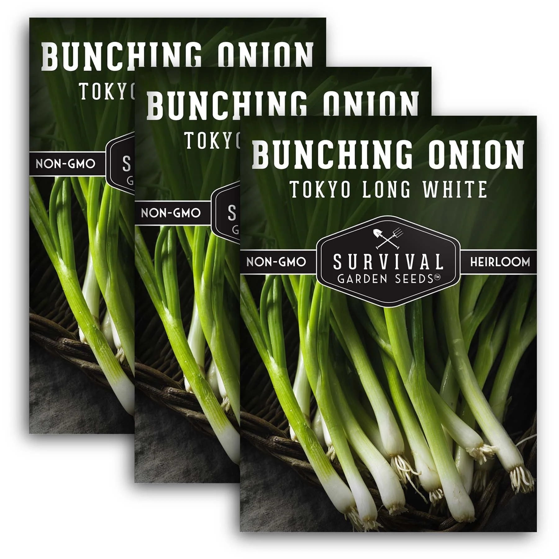 3 packs Tokyo Long White Onion Seeds - Non-GMO Heirloom Full Sun Biennial Vegetable - Walmart.com