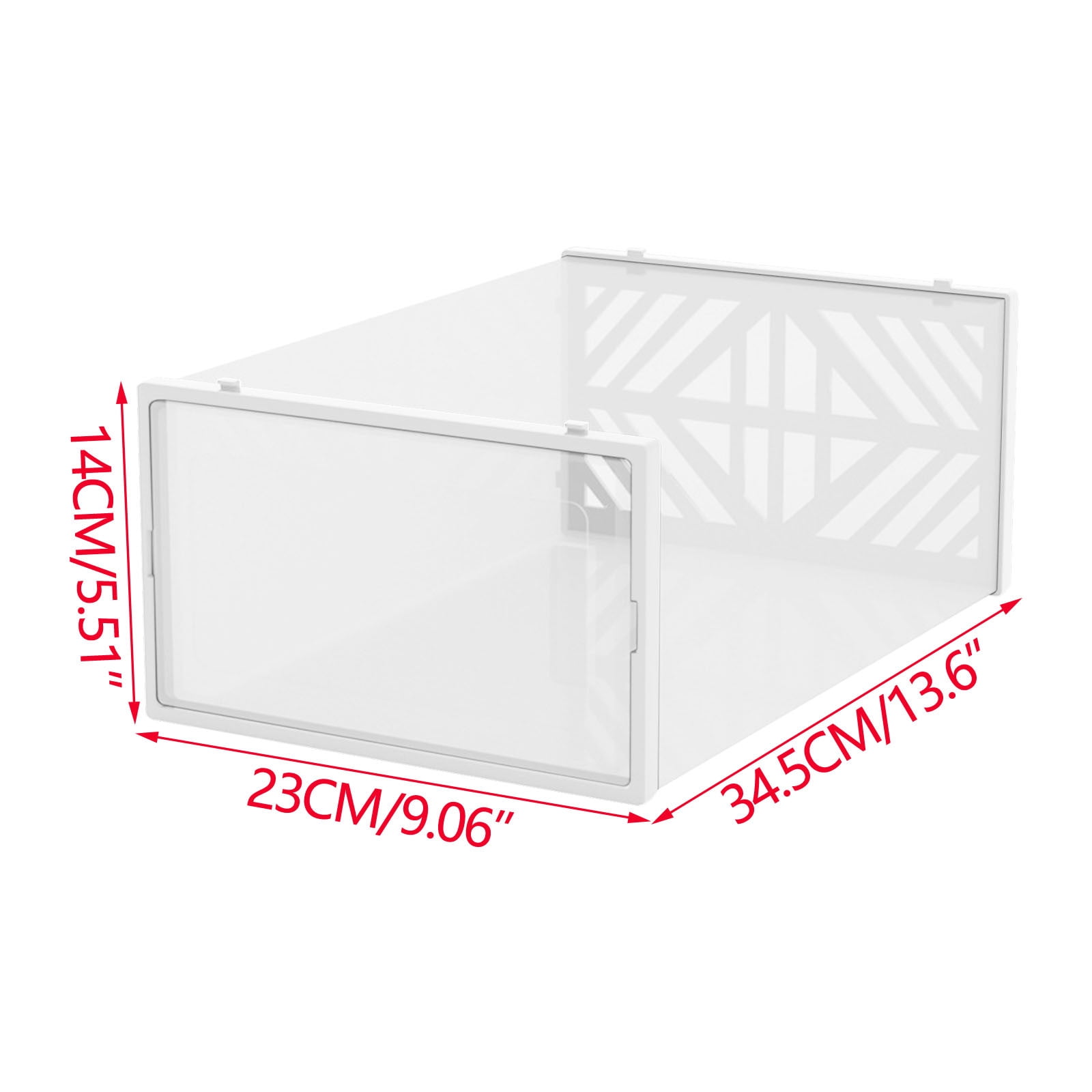 3 Packs Transparent Plastic Shoe Storage Box with Side Opening for ...