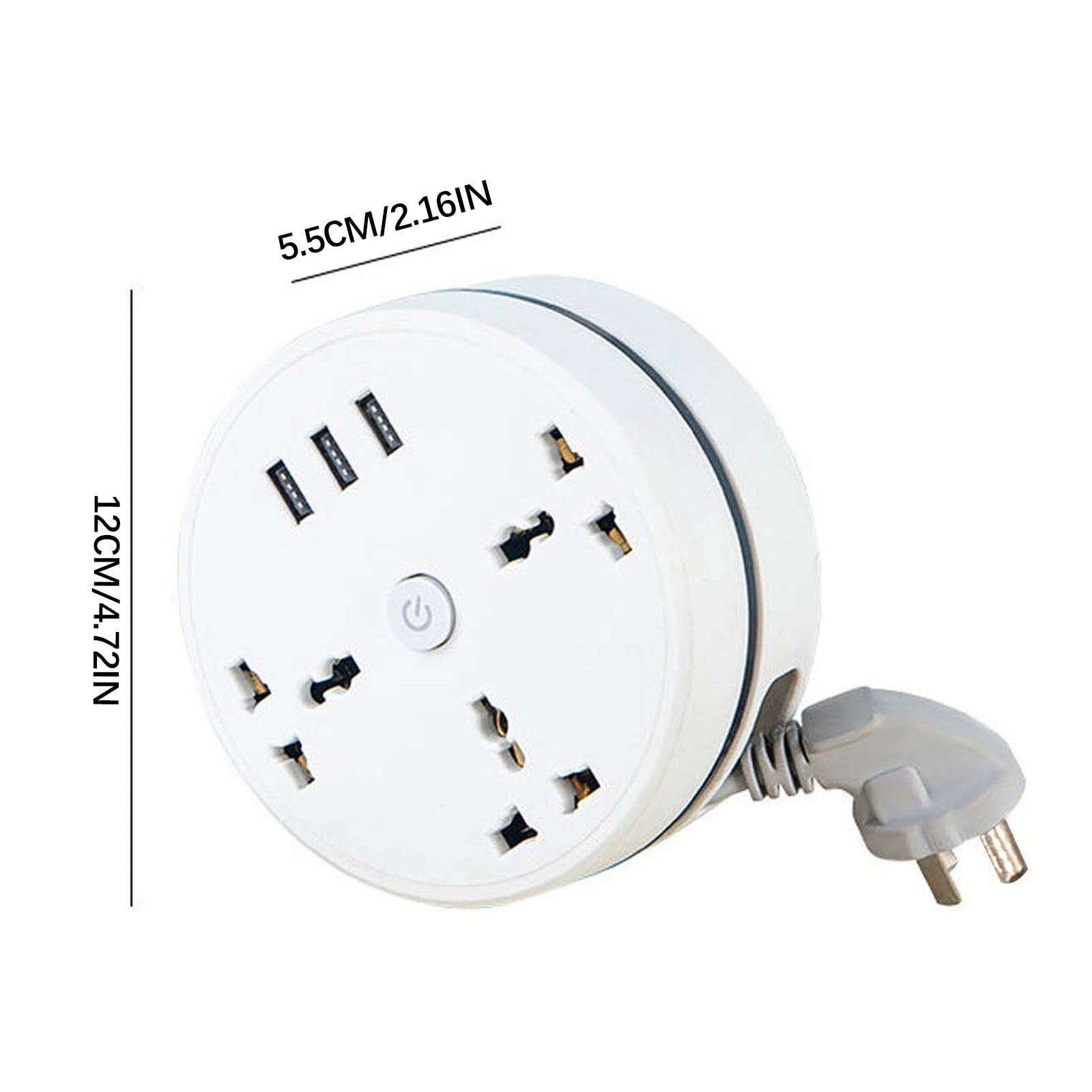 3 Packs Universal Travel Power Strip with 3 Outlets & 3 USB Ports 6.7ft ...