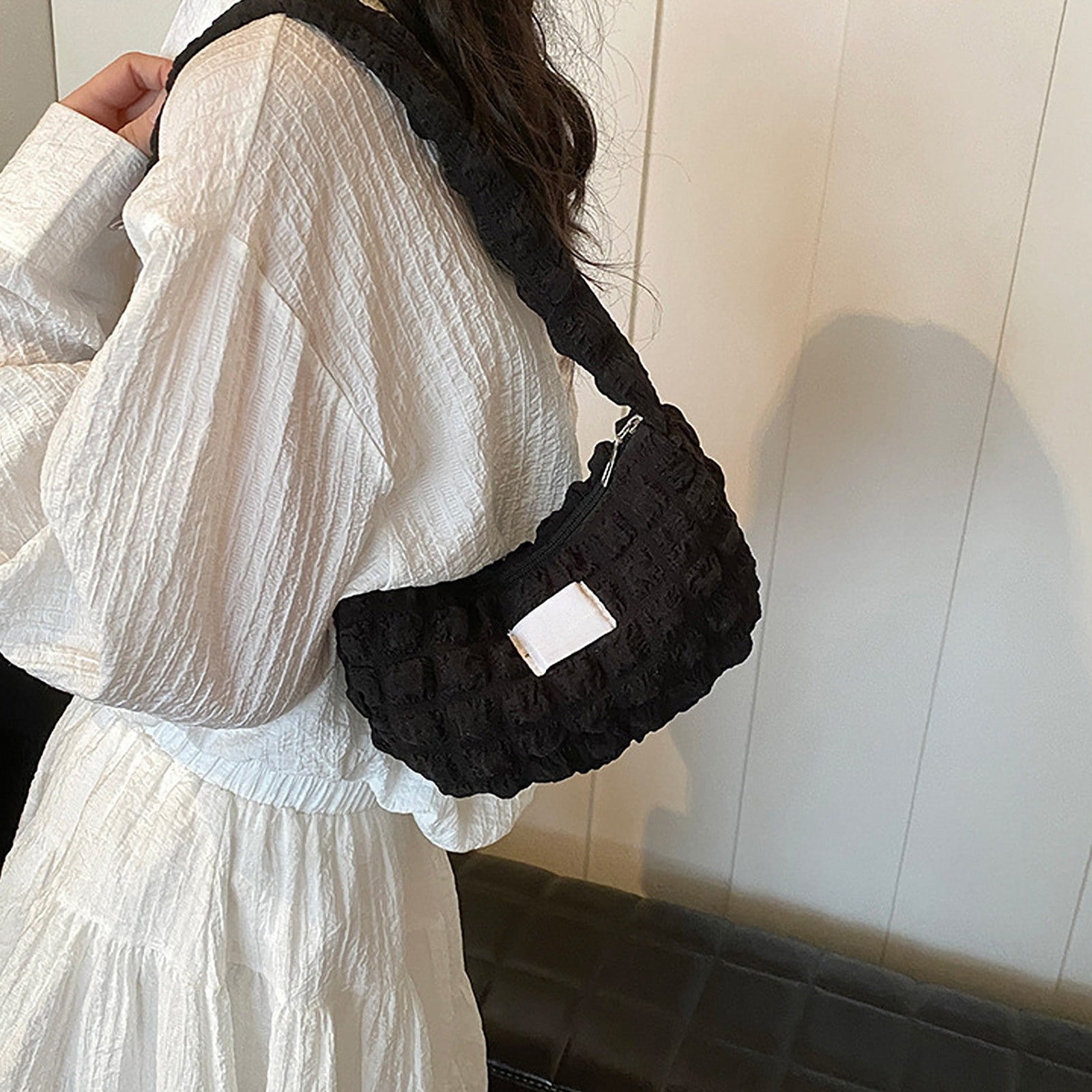 3 Packs Vegan Leather Shoulder Bag for Women, Slouchy Tote Purse ...