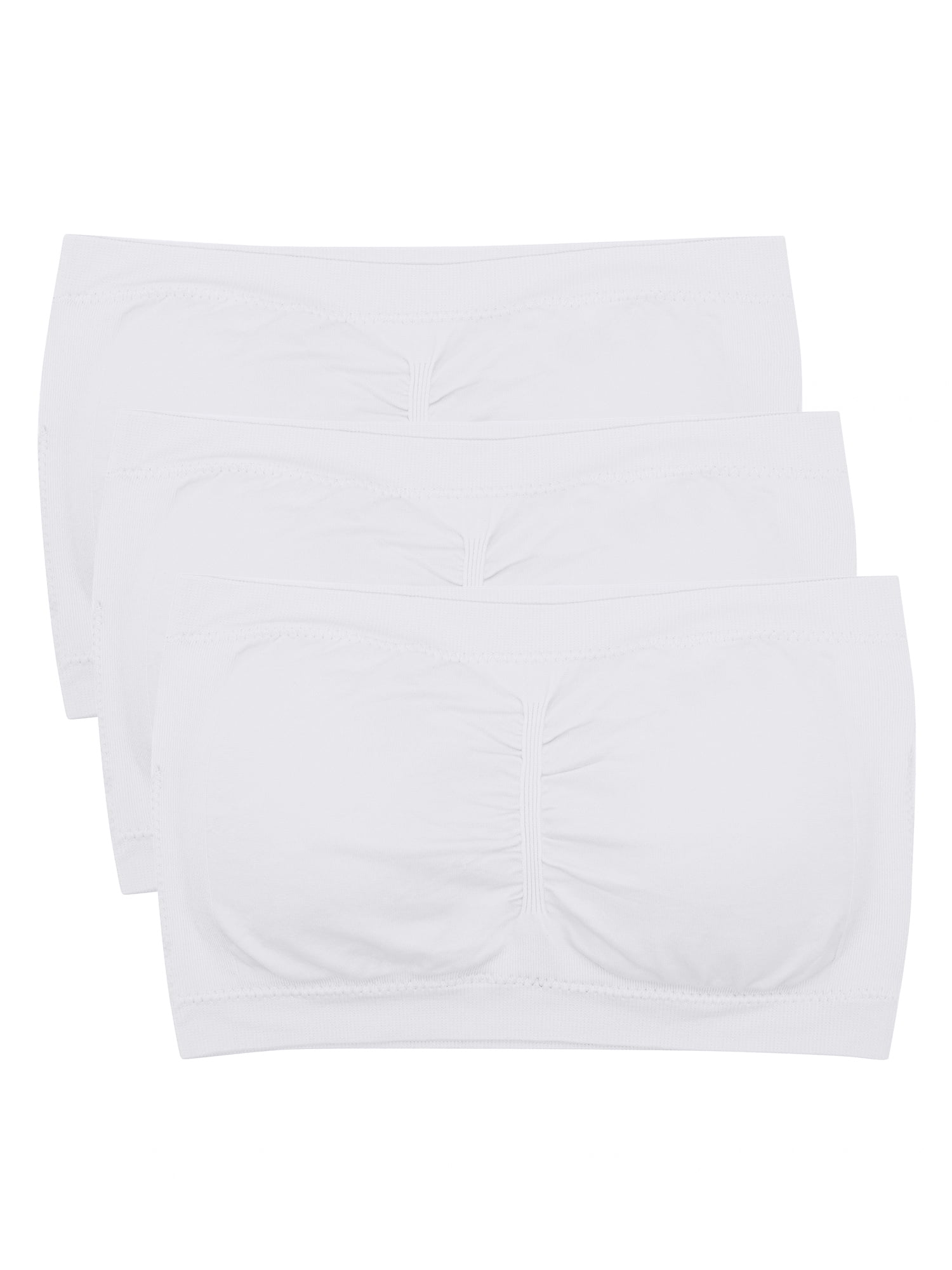 3 Packs Women's Crop Tube Top Bra Strapless Padded Bralette - Walmart.com