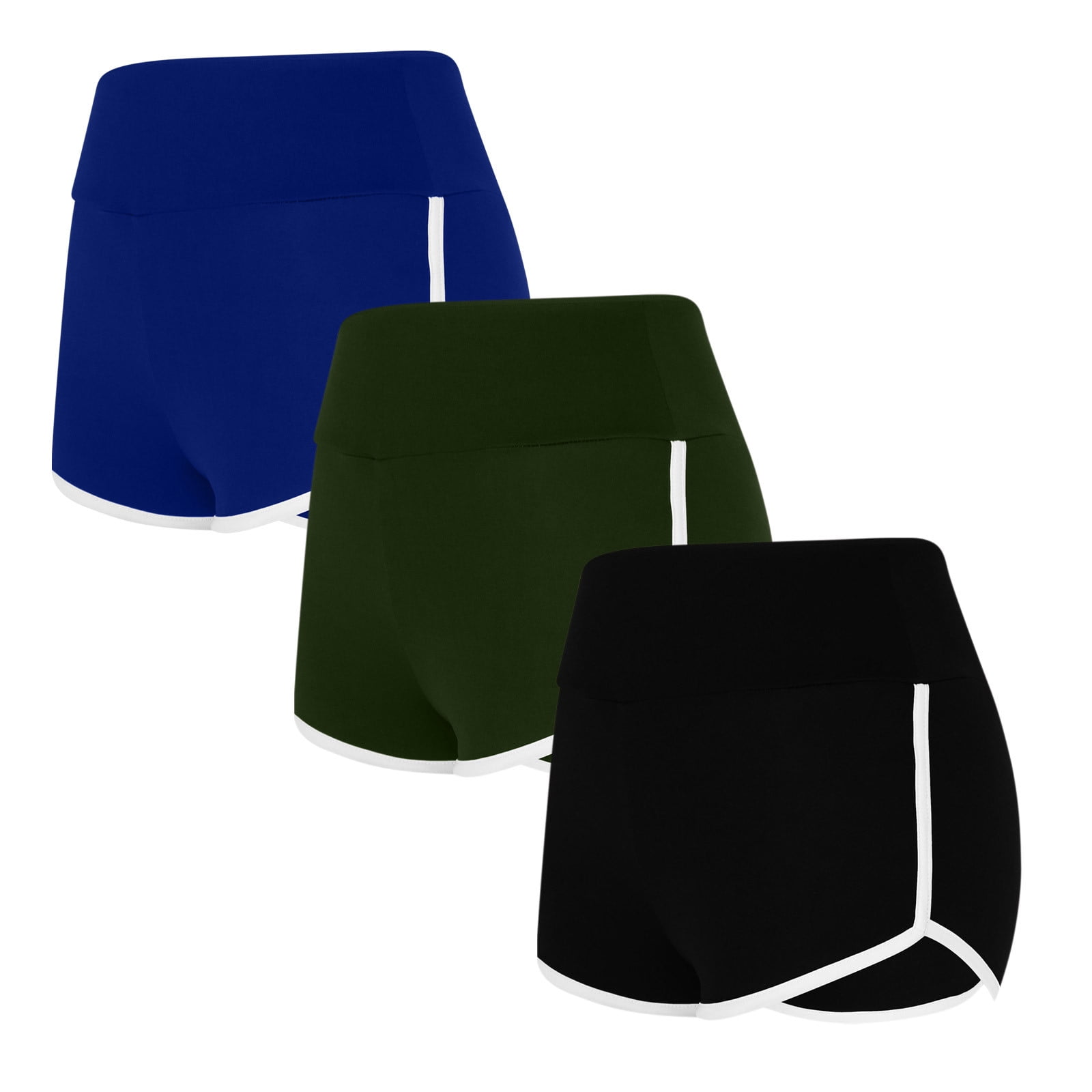 3 Packs Womens Dolphin Shorts Gym Running Athletic Shorts for Women ...