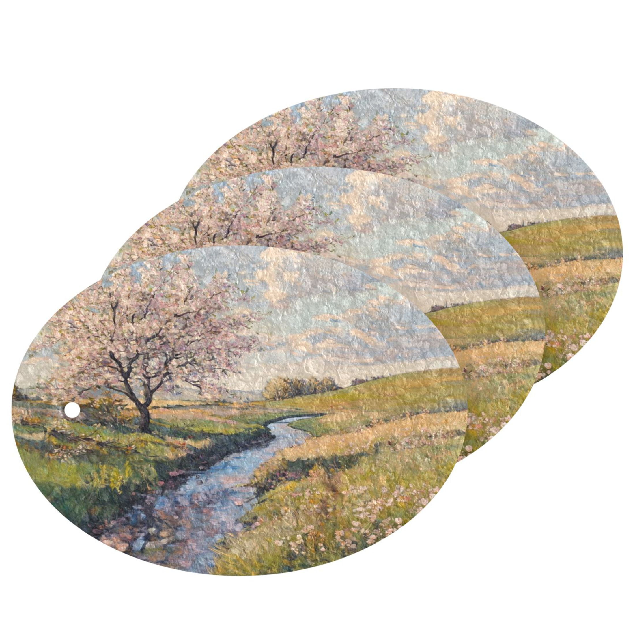 3 Packs Of Wood Pulp Cotton Dishwashing Sponge 3.54x2.56 Inch ...