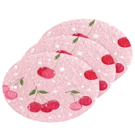3 Packs of Wood Pulp Cotton Dishwashing Sponge 3.54x2.56 Inch ...