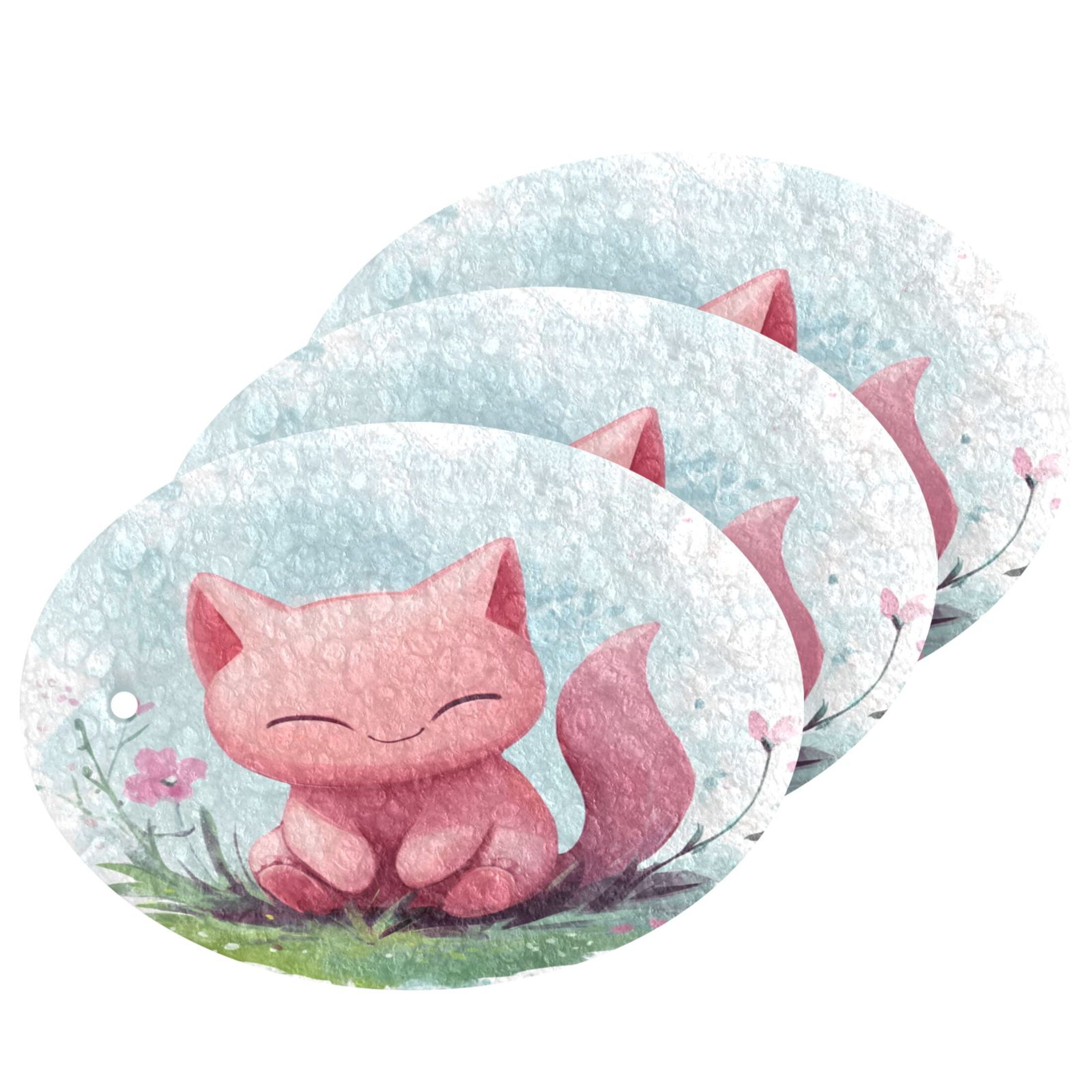 3 Packs Of Wood Pulp Cotton Dishwashing Sponge 3.54x2.56 Inch ...