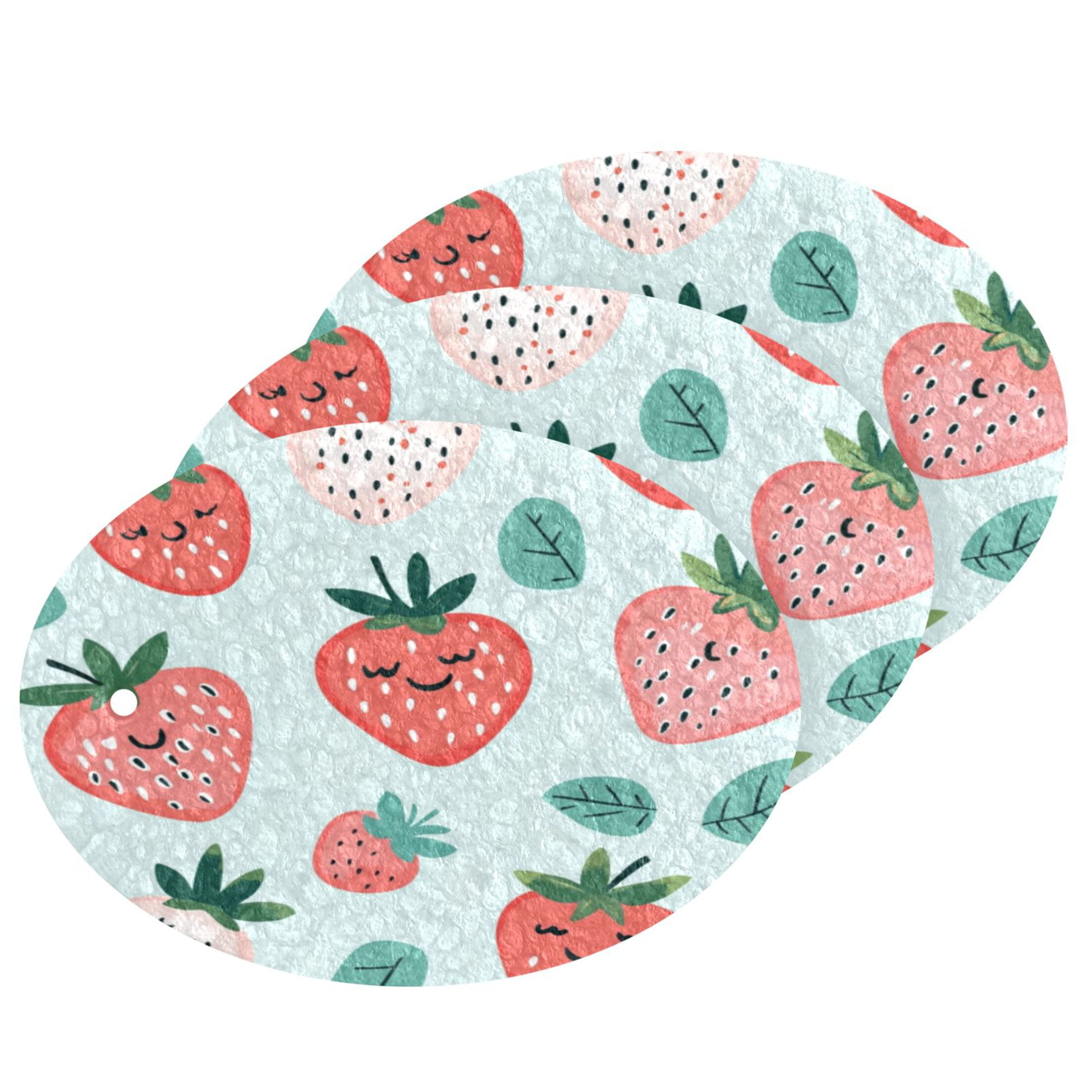 3 Packs Of Wood Pulp Cotton Dishwashing Sponge 3.54x2.56 Inch ...