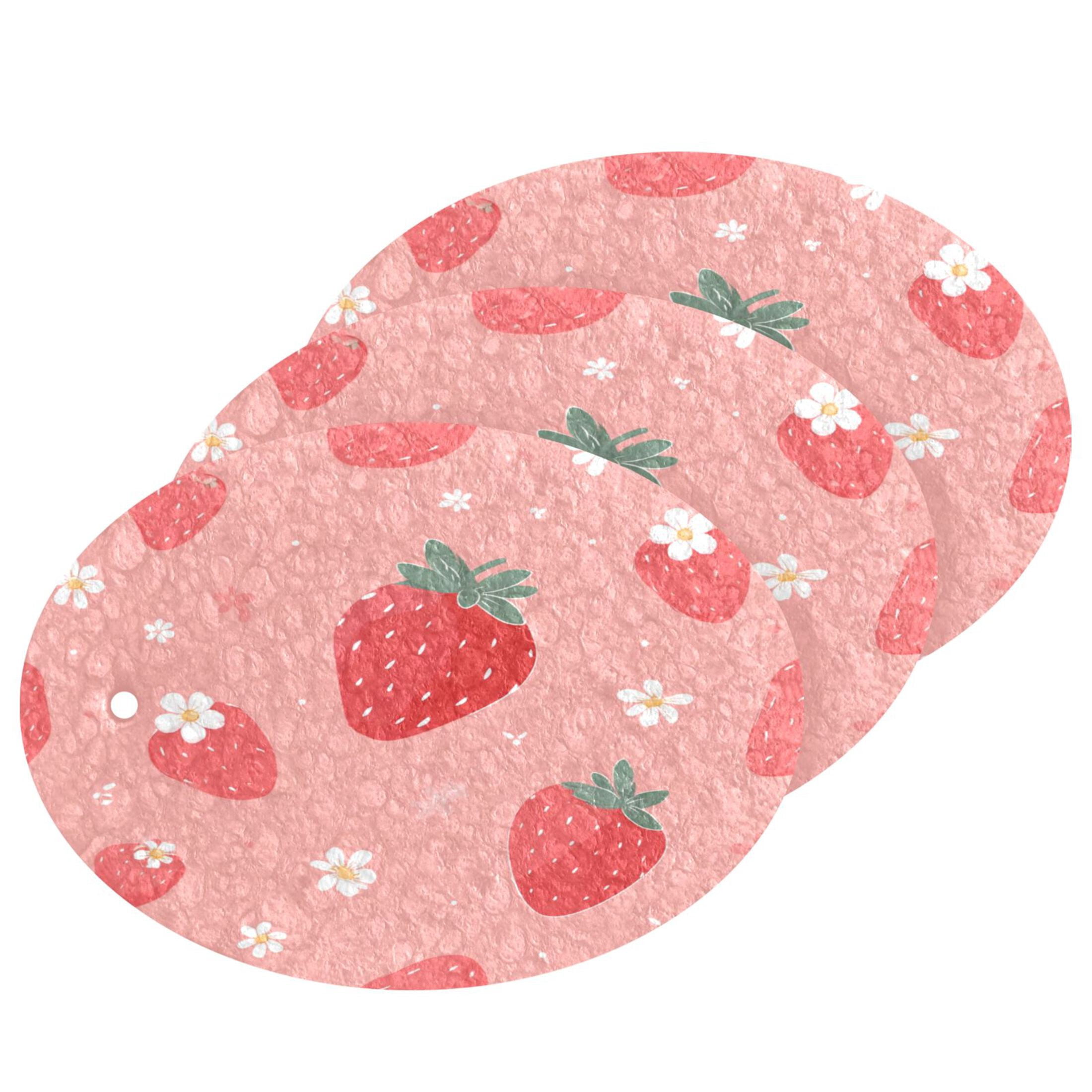 3 Packs of Wood Pulp Cotton Dishwashing Sponge 3.54x2.56 Inch ...