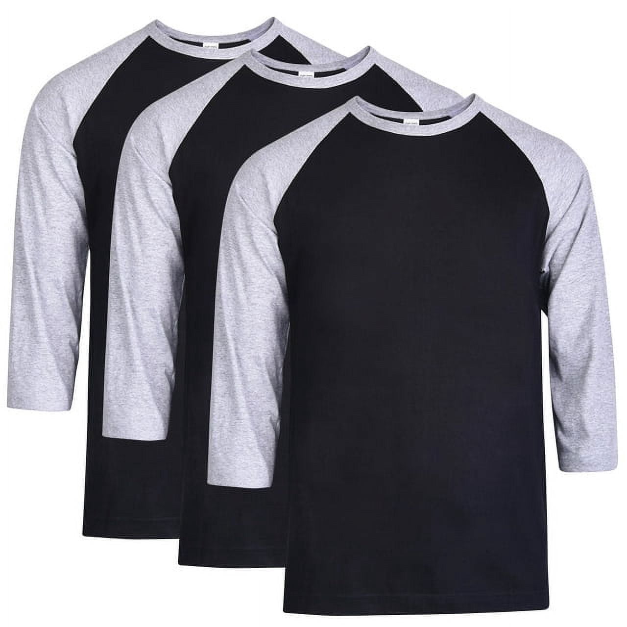 3 Packs of TheLovely Men's 3/4 Sleeve Crew Neck Raglan Jersey Baseball ...