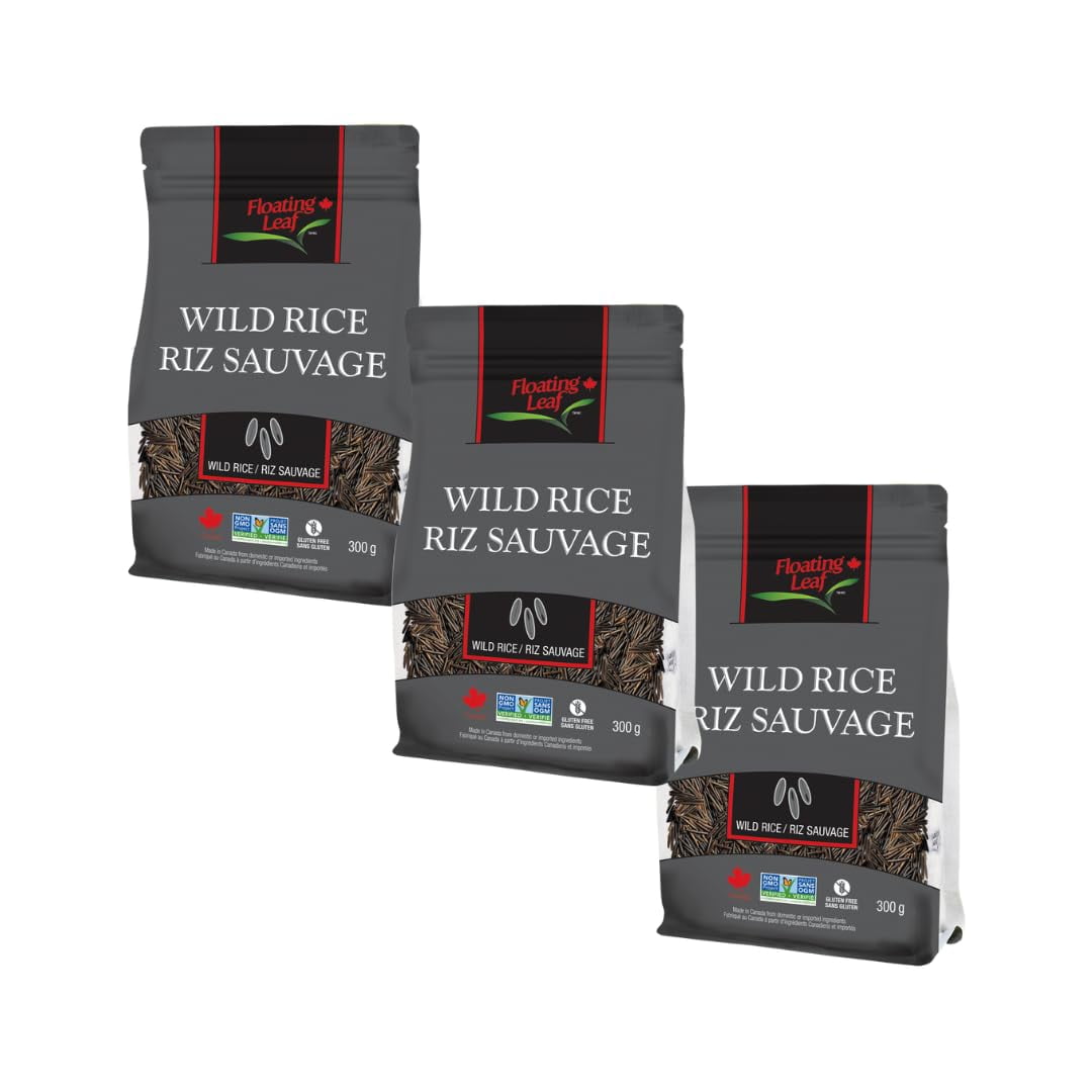 3 Packs x 10 ounces Pure Wild Rice, All Natural, Gluten-Free, Non-GMO ...