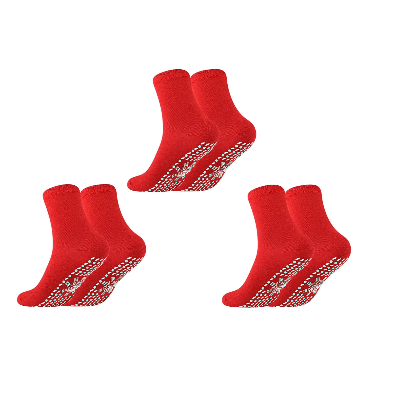 3 Pair Heated Socks Tourmaline Self-Heating Health Socks, Acupressure ...