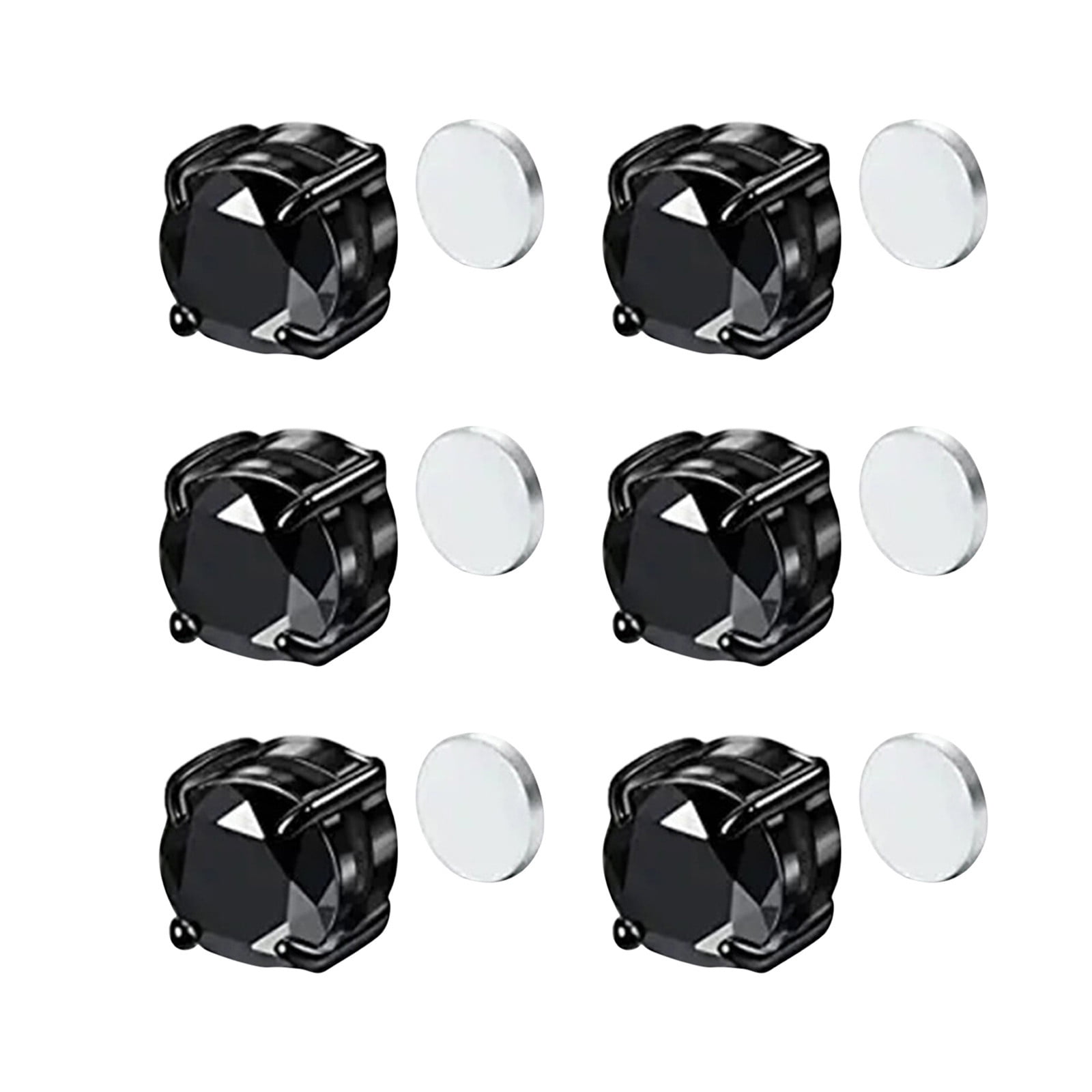 3-Pair Magnetotherapy Ear Acupressure Earrings - Non-Piercing Studs for ...