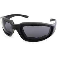 Motorcycle Safety Glasses Padded for Men and Women. Wrap around Wind ...