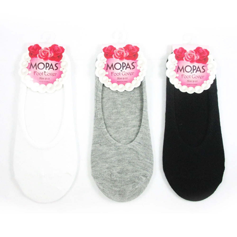 AllTopBargains 3 Pairs Women's Foot Covers, No-Show Socks Liners for ...