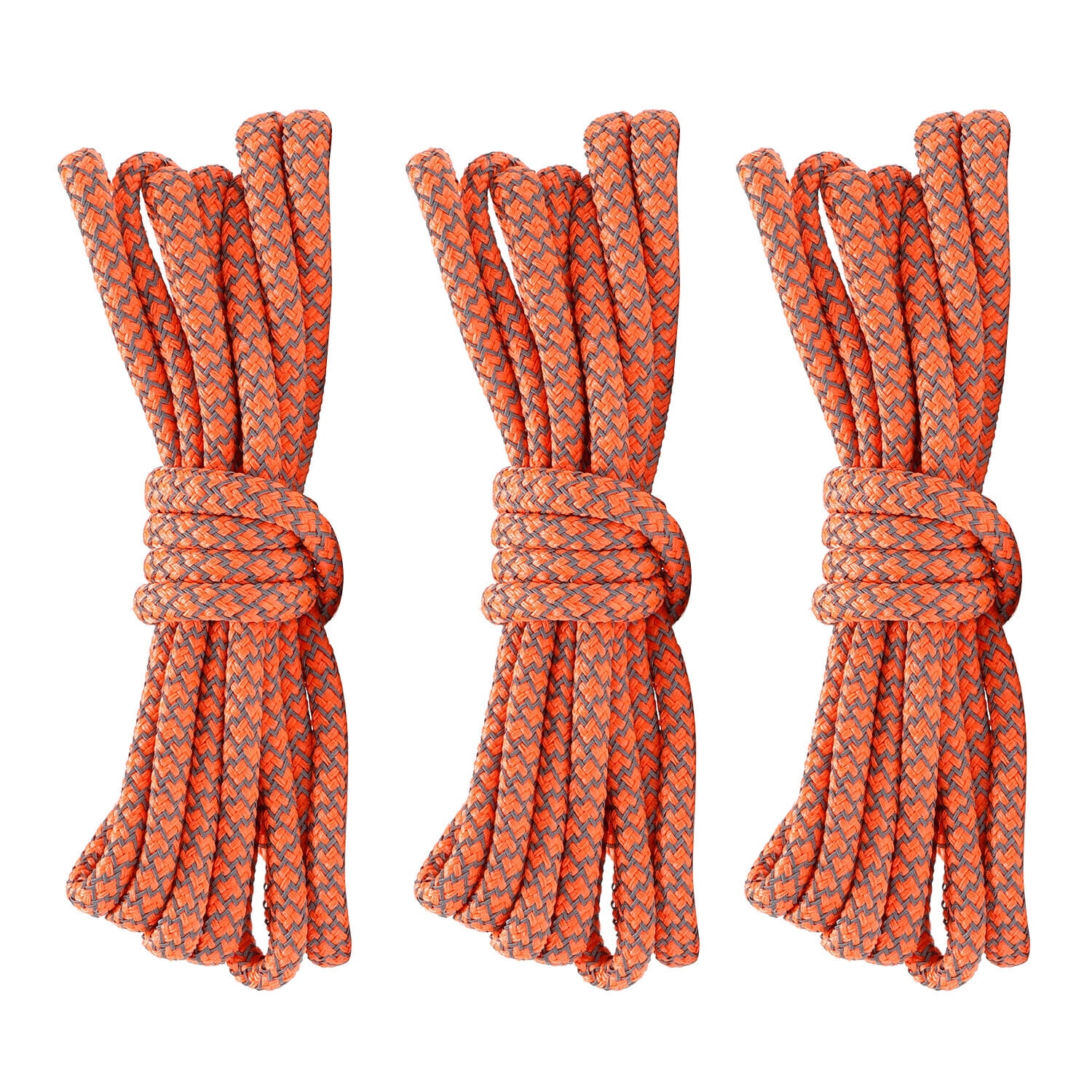 3 Pair Round Reflective Rope Shoelaces Replacement Boot laces for ...