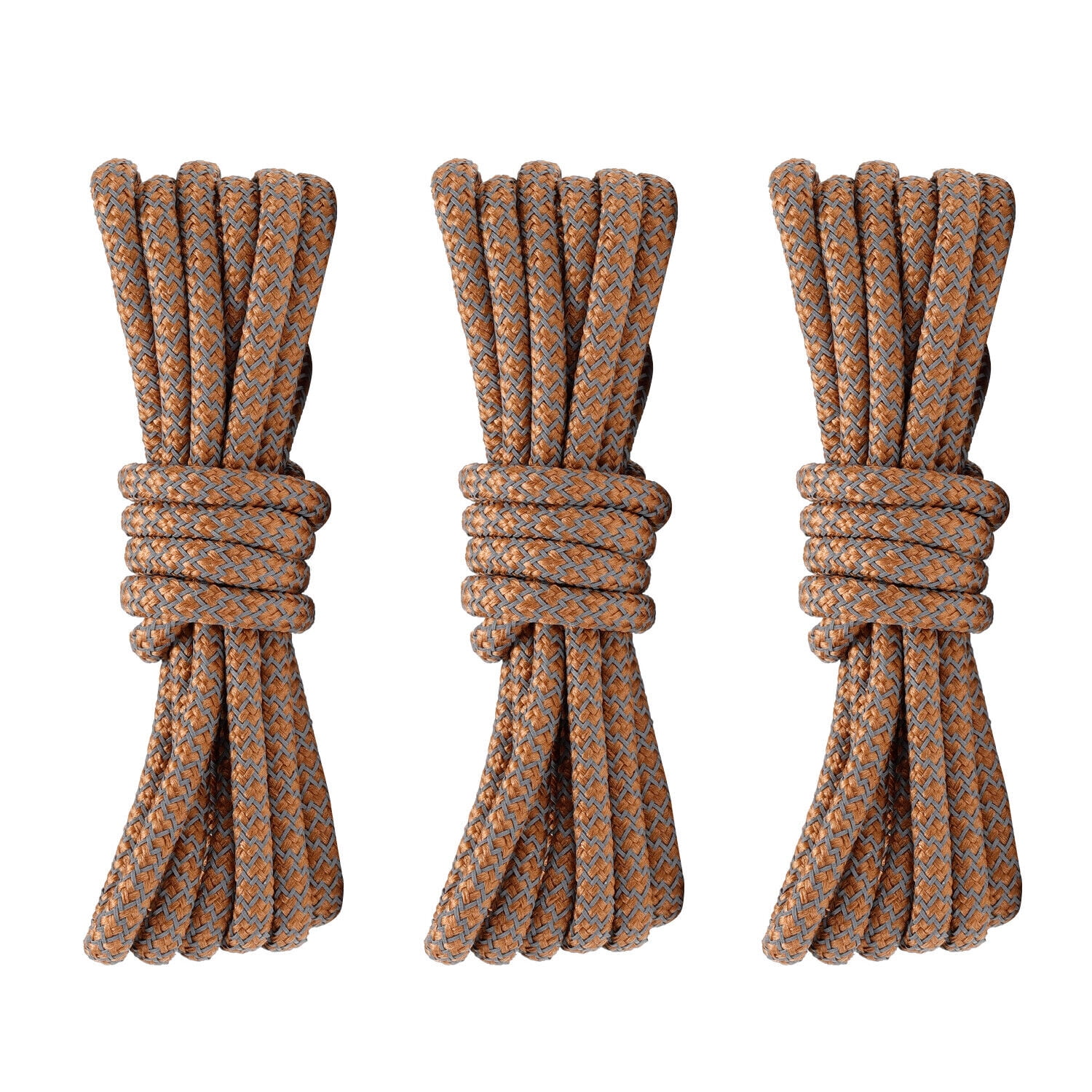 3 Pair Round Reflective Rope Shoelaces Replacement Boot laces for ...