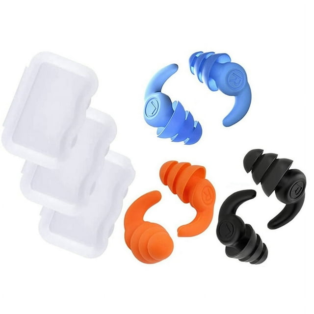 3 Pair Silicone Earplugs,Waterproof Swimming Ear Plugs for Adults ...