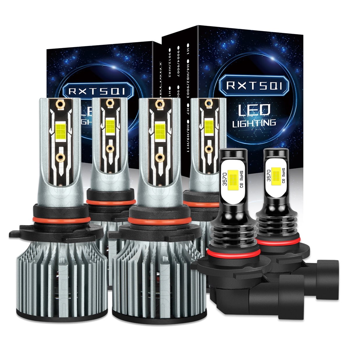 3 Pair White 9005 9006 LED Headlight 9006 Fog Light Bulbs Fits for ...