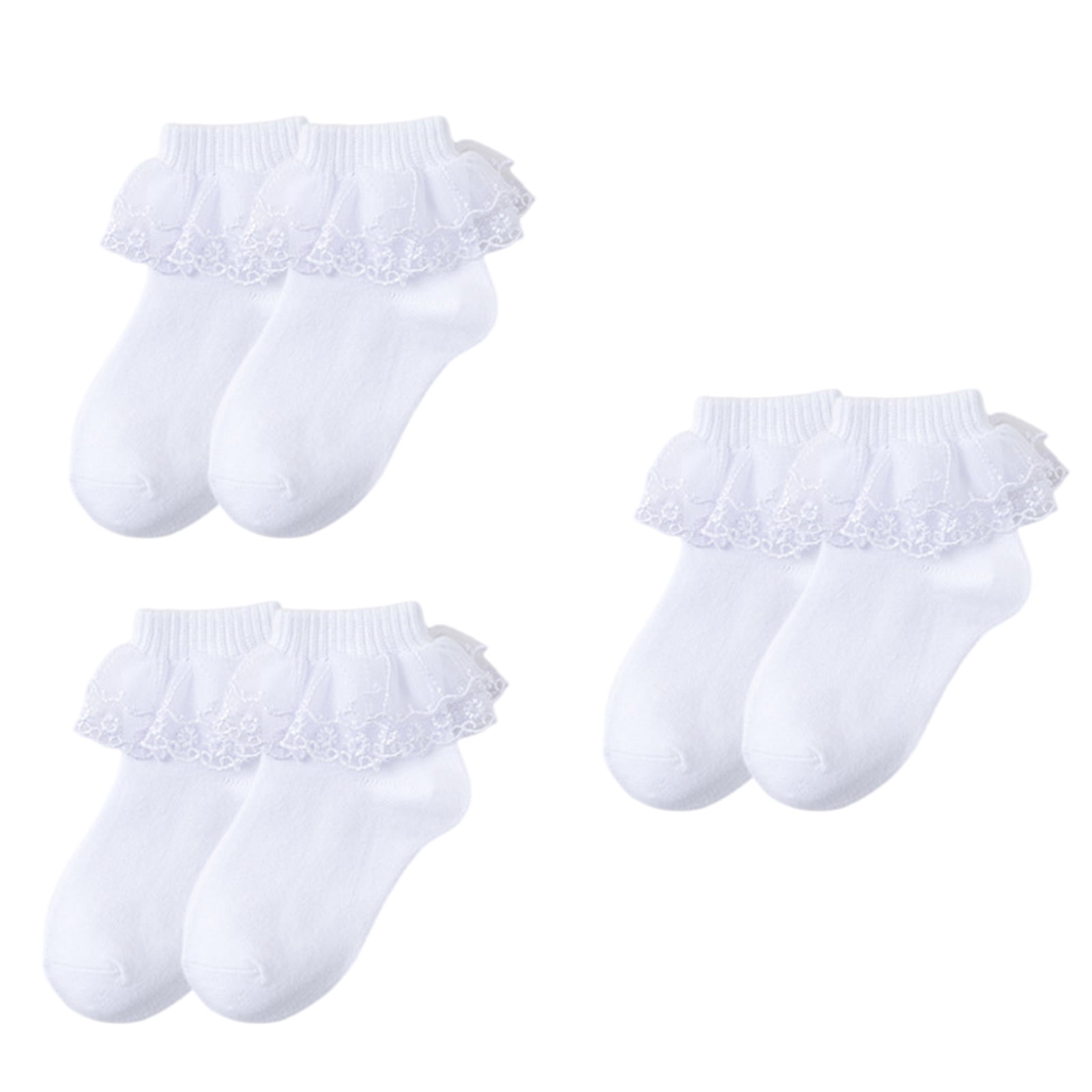 3 Pair/pack Girls Cotton Socks Infant Baby Ankle Socks Feature Lovely ...