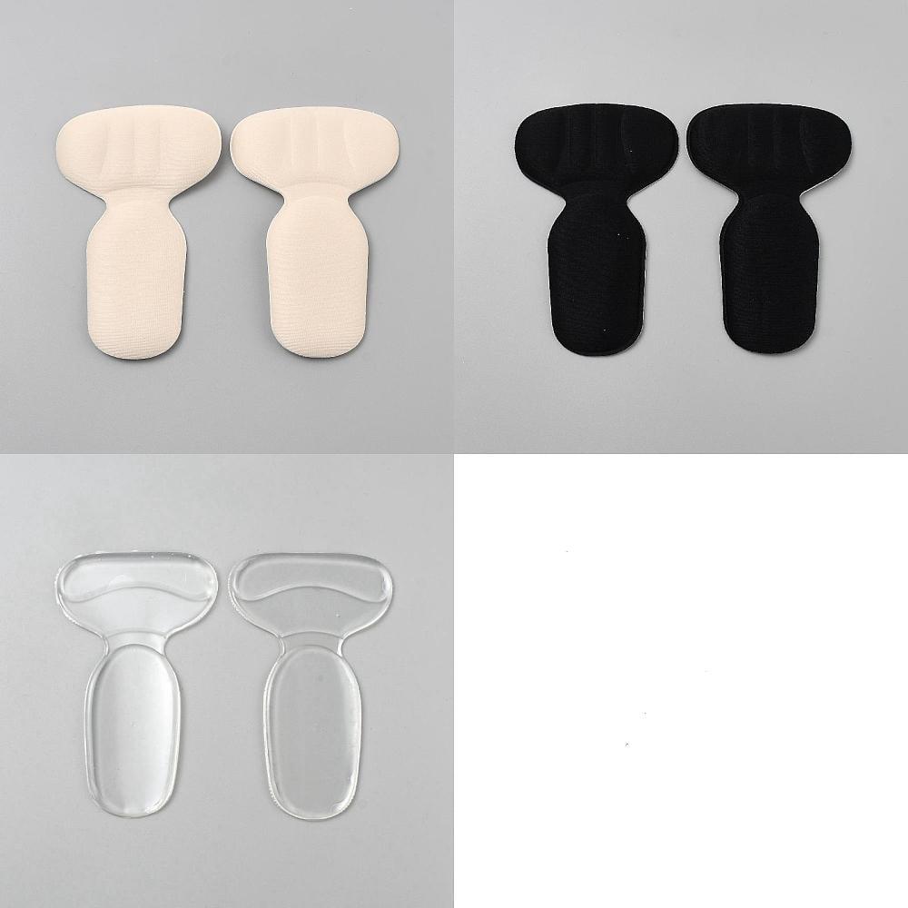 3 Pairs 3 Colors Self-adhesive Foam and Silicone T Shape Heel Sticker ...