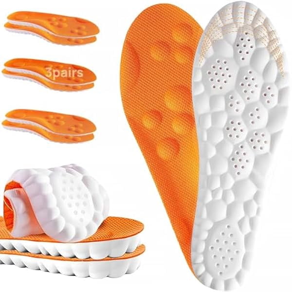 3 Pairs 4D Cloud Insoles,Anti Fatigue Shock Absorption,Massage Insole ...