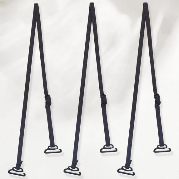 3 Pairs 5MM Black Bra Straps Replacement Thin Soild Adjustable ...