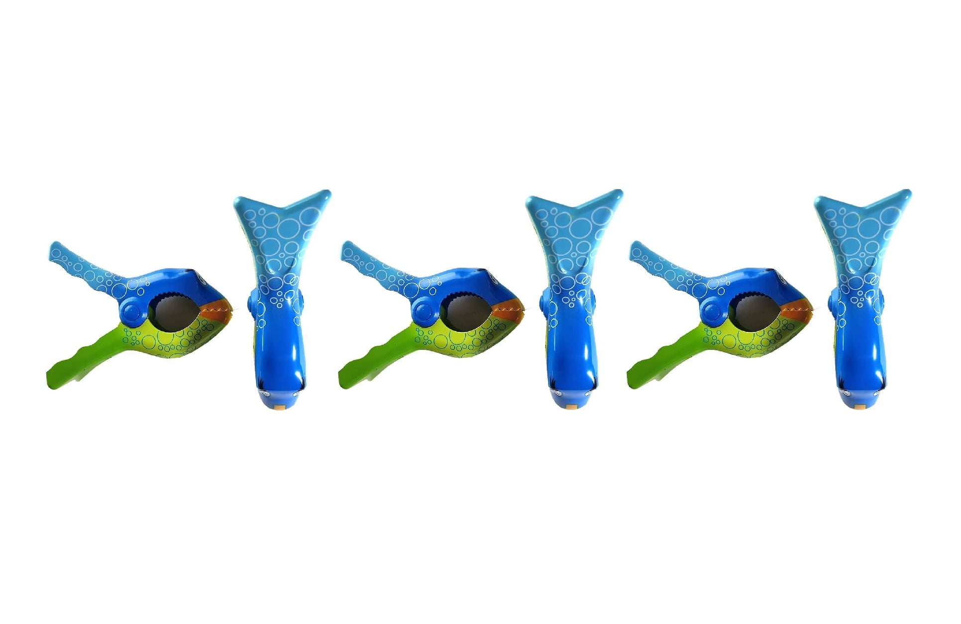 3 Pairs (6 Ct) Bubble Fish Beach Tower Clips, Beach Towel Holders ...