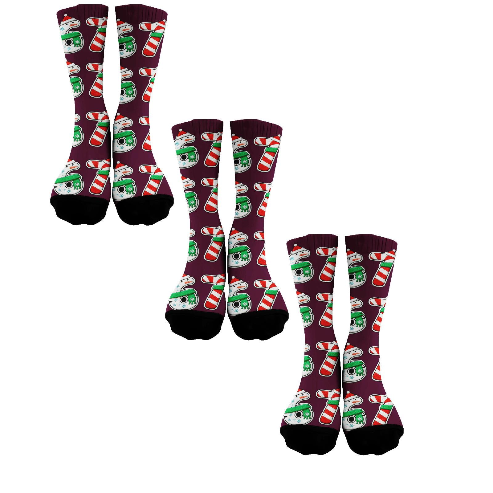 3 Pairs 67 Socks Meme Six Seven 6 7 Design Funny Sock Six Seven Meme ...